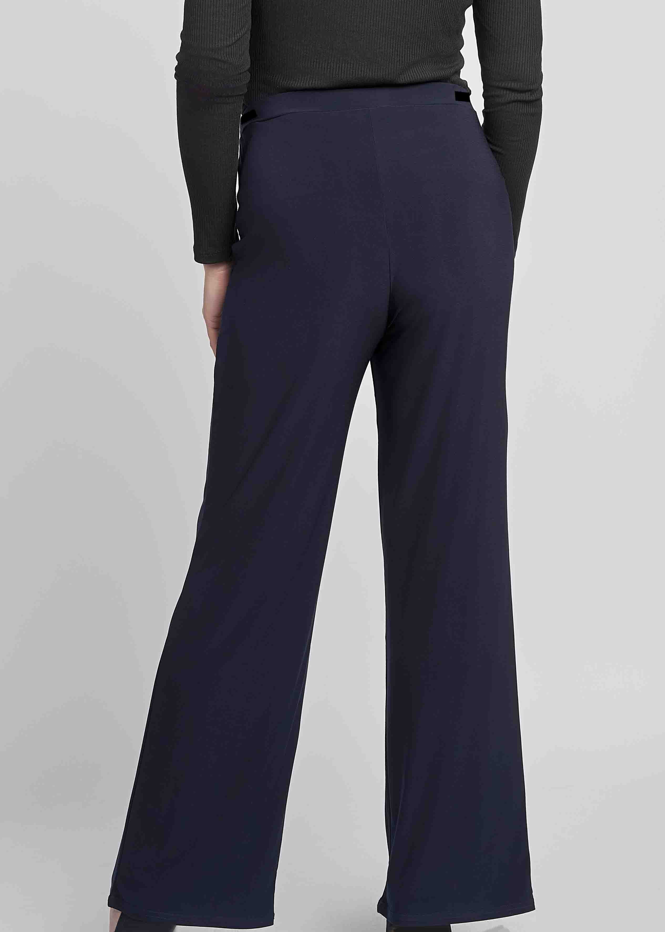 Catherine Straight Leg Jersey Trousers | Pull On | Black | The Able Label