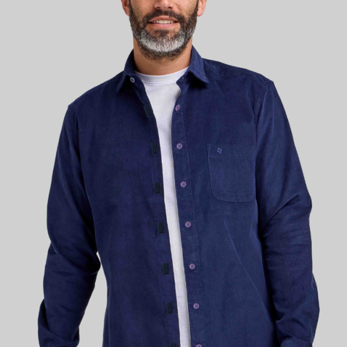 Cody Cotton | Long Sleeve | Cord | VELCRO® Brand Fastening Shirt ...