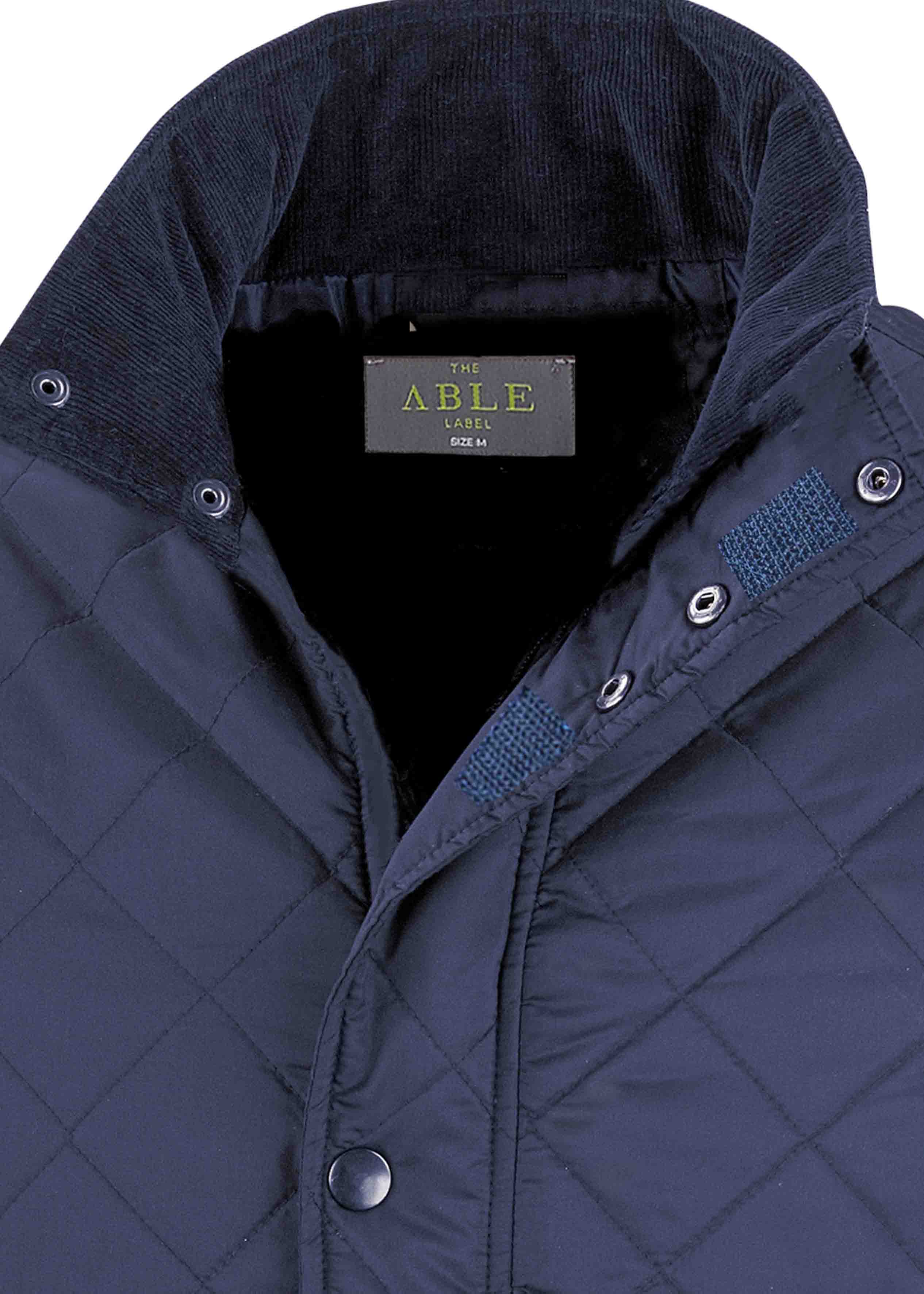 Daniel Dimond Quilted VELCRO® Brand Fastening Coat | Navy | The Able Label