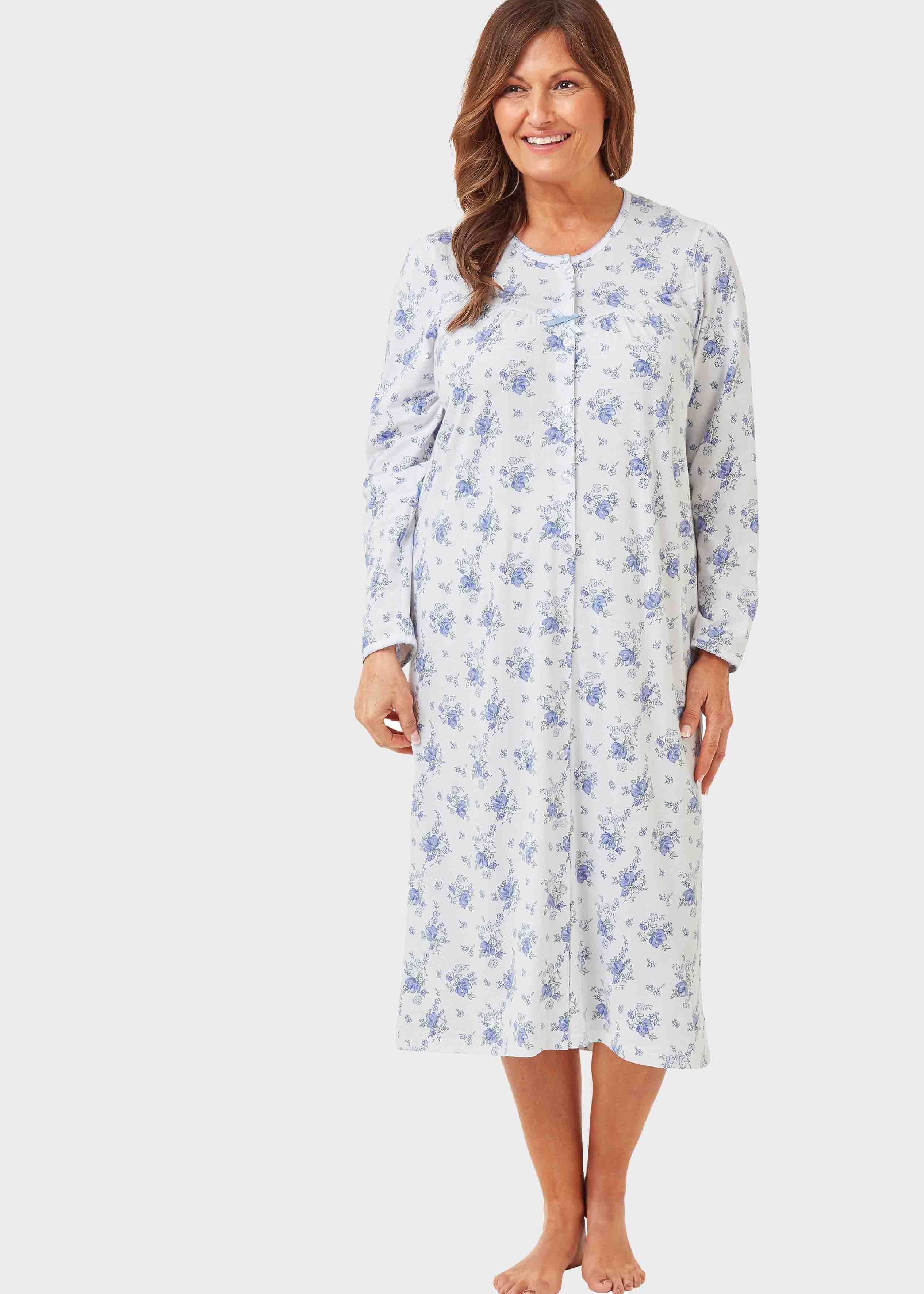 Janet Pure Cotton Printed Front Opening VELCRO® Brand Fastening ...