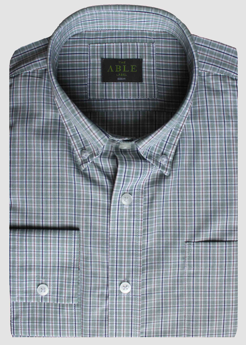 Marty | Long Sleeve | Check | Easy Fastening Shirt | The Able Label