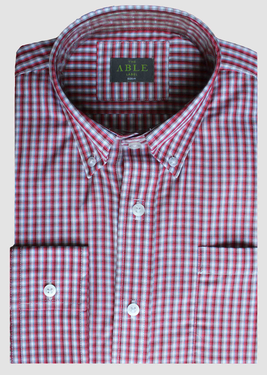 Marty | Long Sleeve | Check | Easy Fastening Shirt | The Able Label