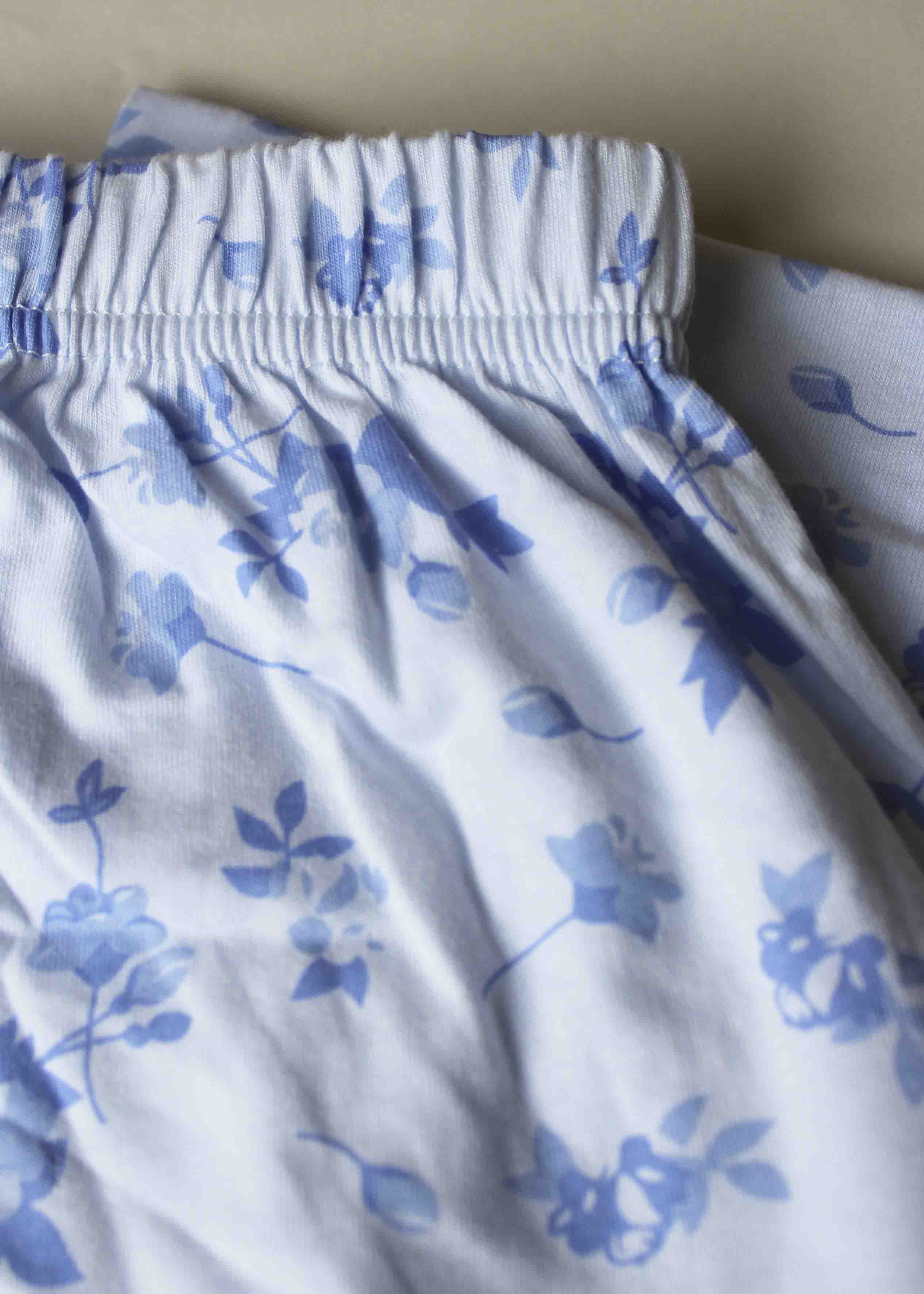 Piper Pure Cotton Long Sleeve PJ Set | Blue | Front Opening | The Able ...