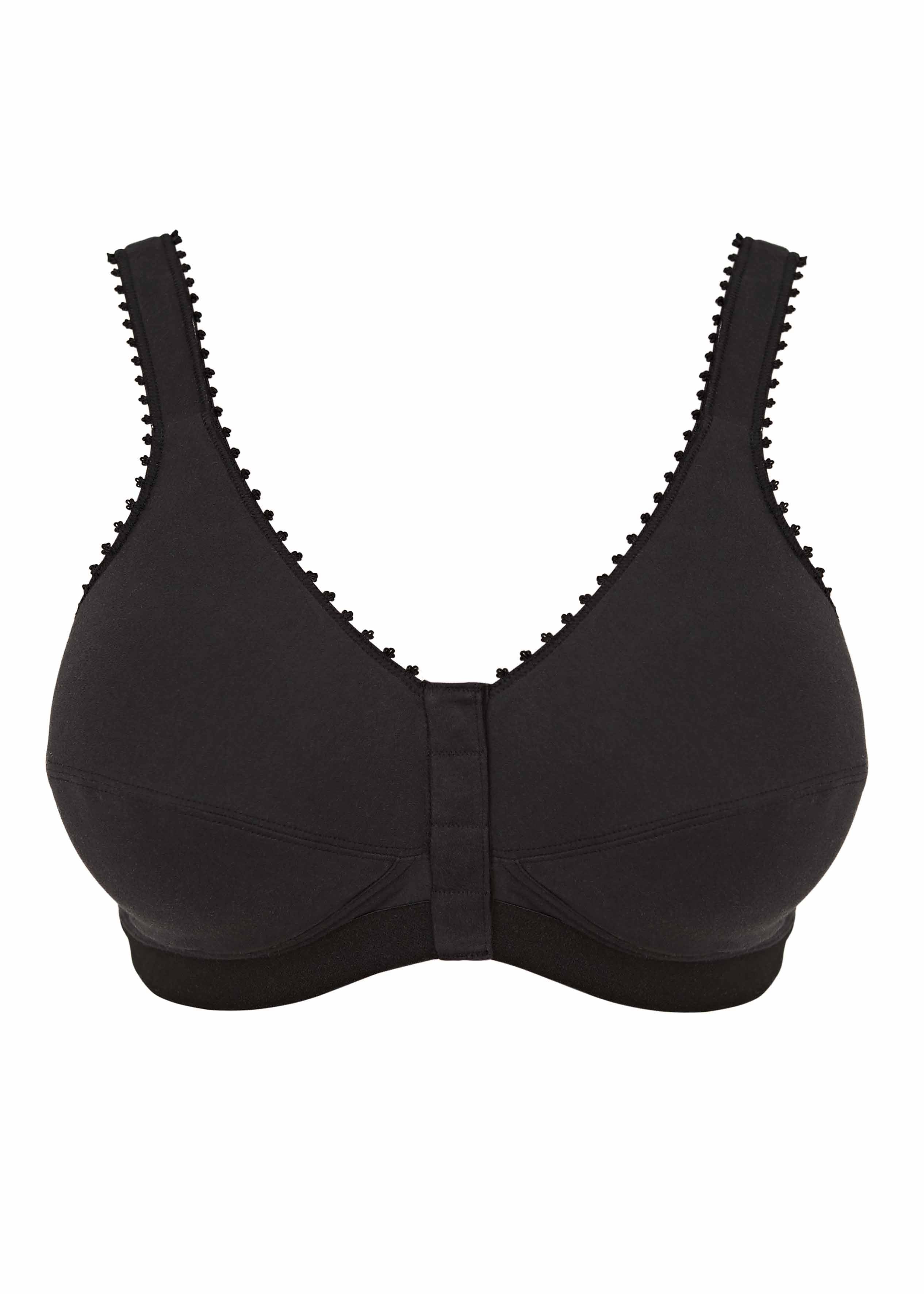 Front Fasten Bra | Popper, Black | 1010 Comfi Bra | The Able Label