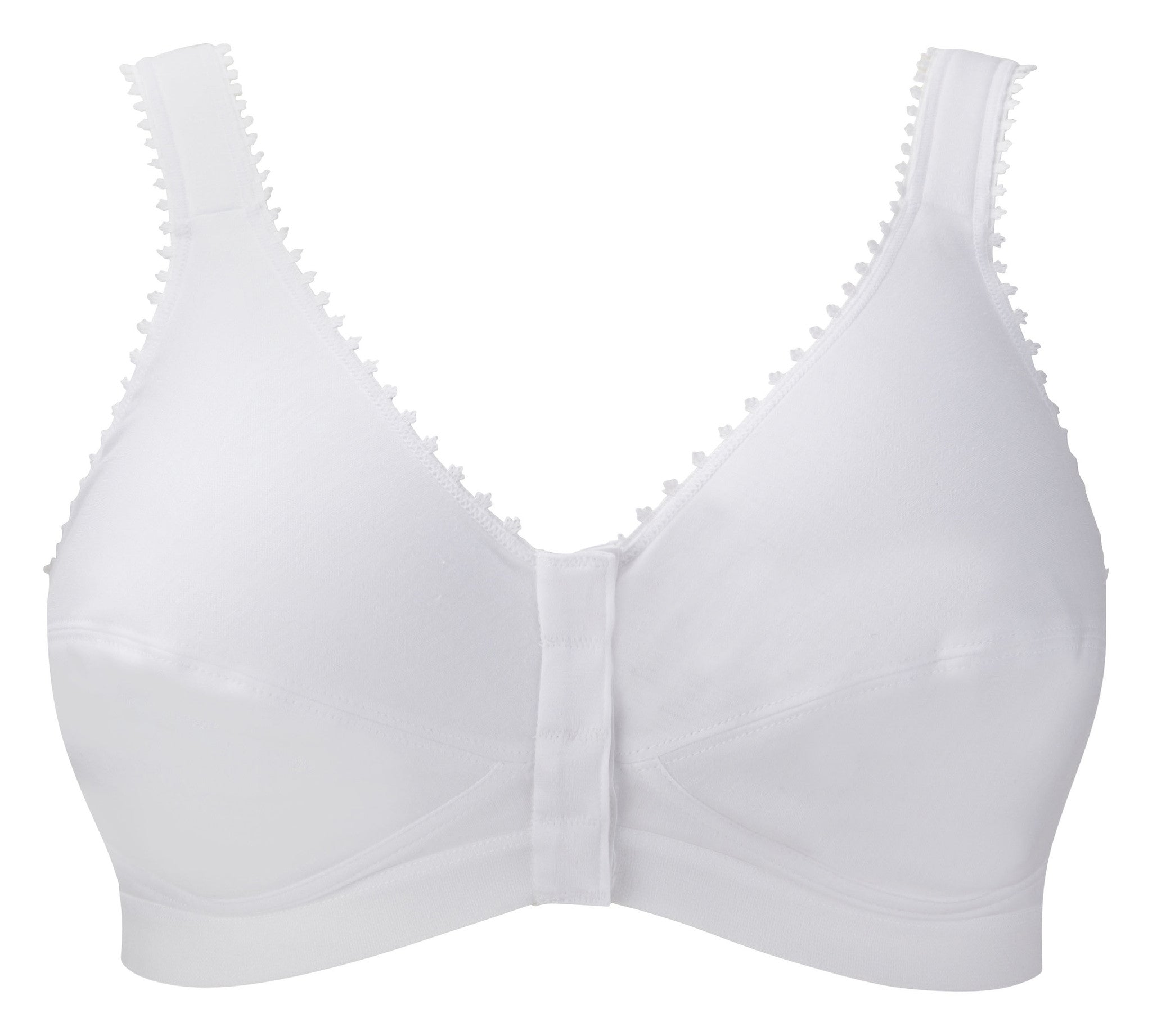 Front Fasten Bra | VELCRO®, White |1020 Comfi Bra | The Able Label